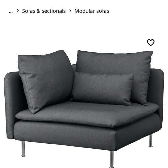 IKEA | Accents | Ikea Soderhamn Seat Square Cover Samsta Dark Grey ...